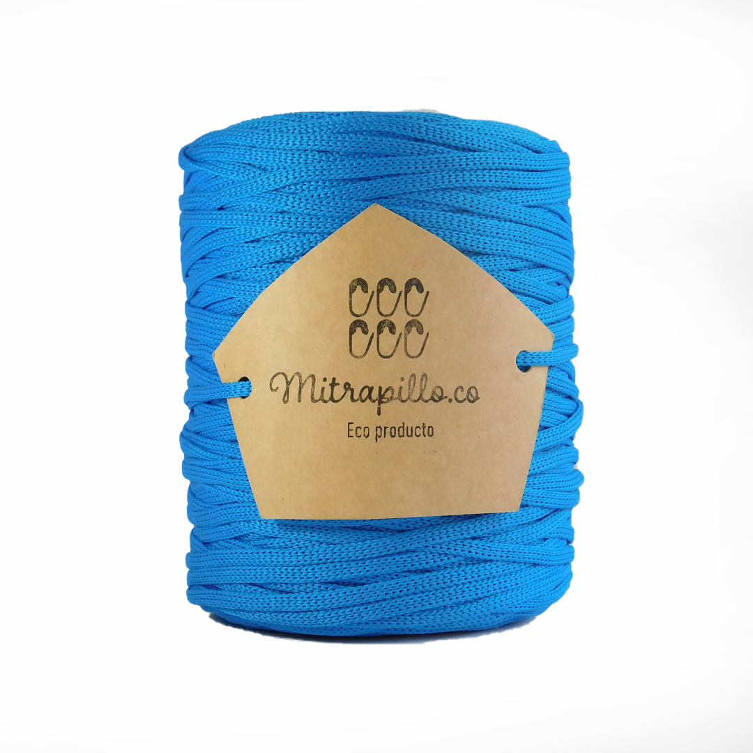 Cordón artesanal azul turquesa – Mi trapillo